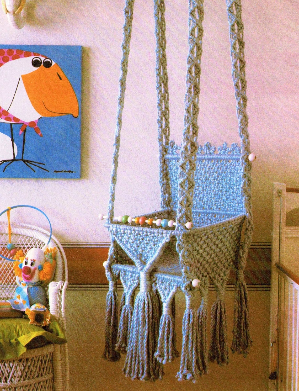 Vintage Macrame Baby Swing Pattern PDF Instant Digital - Etsy