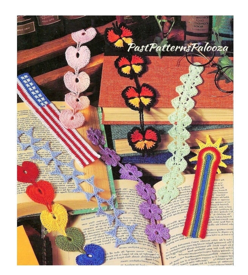 Vintage Thread Crochet Pattern Fun Pretty Bookmarks in 8 - Etsy