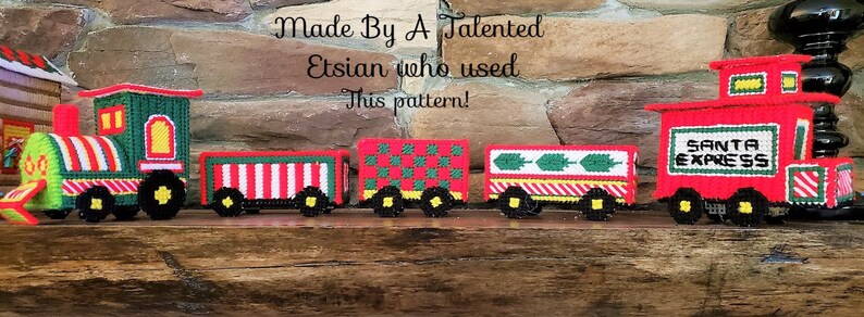 Vintage Santa Express Holiday Train Patterns in Plastic Canvas ...