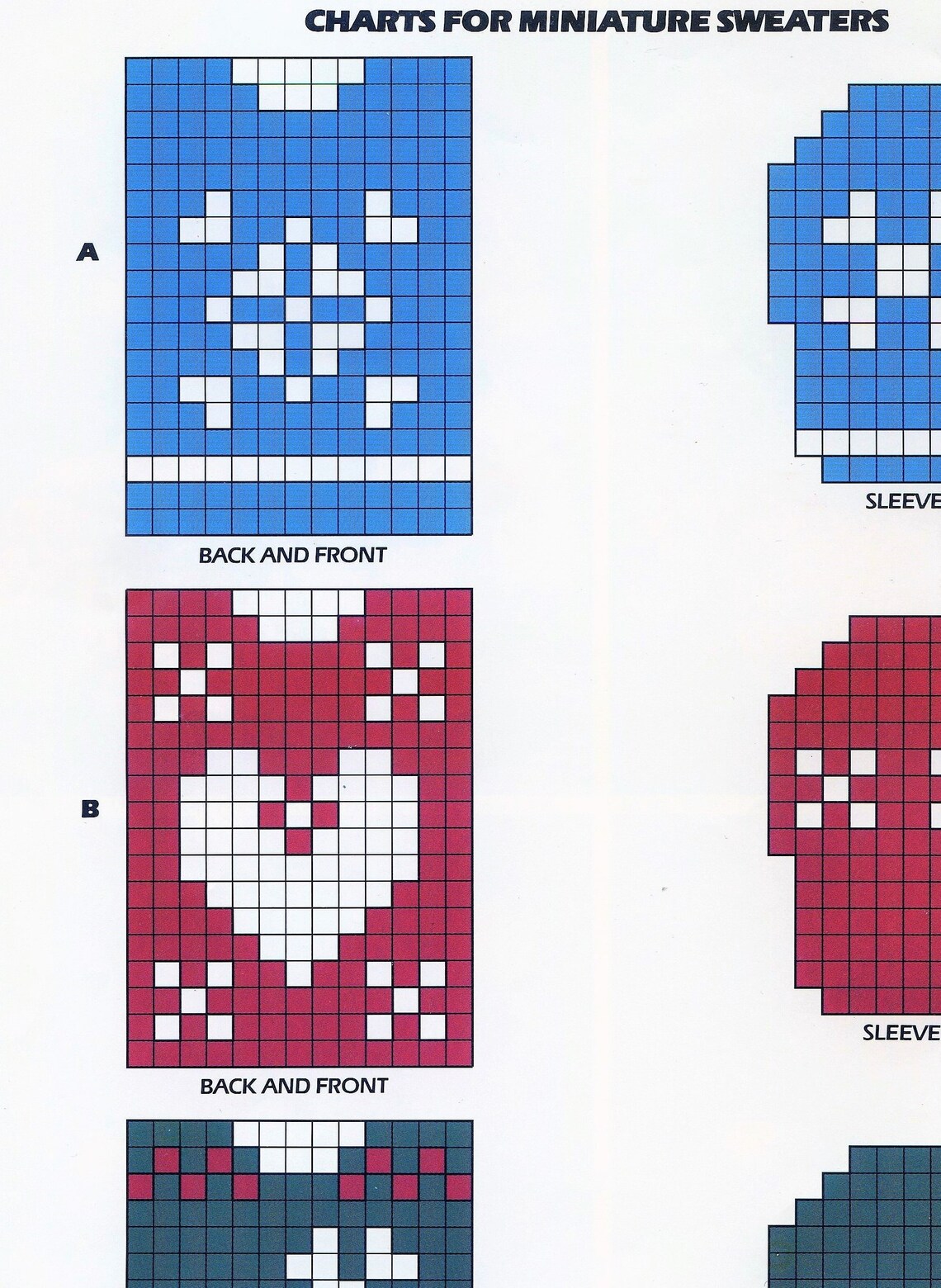 Vintage Knitting Pattern Mini Miniature Christmas Sweater Hat - Etsy Canada