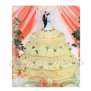 Vintage Crochet Pattern Beautiful Wedding Cake 10x14 PDF Instant ...
