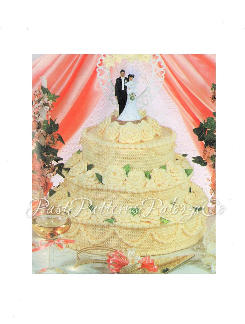 Vintage Crochet Pattern Beautiful Wedding Cake 10x14 PDF - Etsy