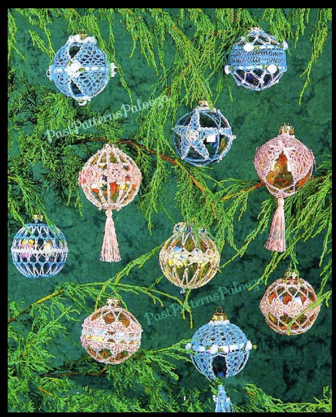 Vintage Crochet Pattern Lacy Christmas Ball Ornament Slipcovers PDF ...