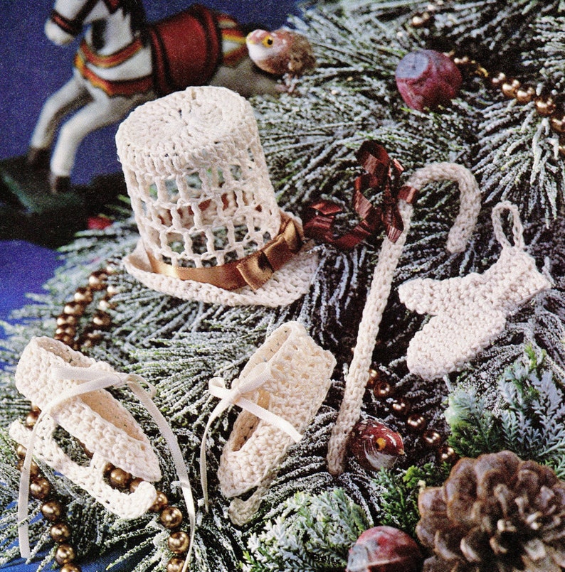 Vintage Crochet Patterns Thread Lace Victorian Ornaments Christmas Tree ...