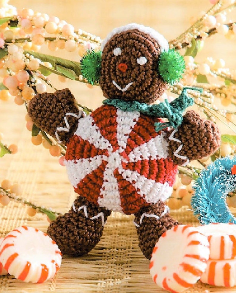 Vintage Crochet Pattern 4 Christmas Peppermint People - Etsy