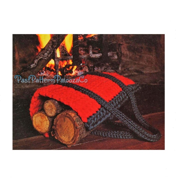 Vintage Crochet Pattern Log Carrier Fireplace Wood Holder With - Etsy