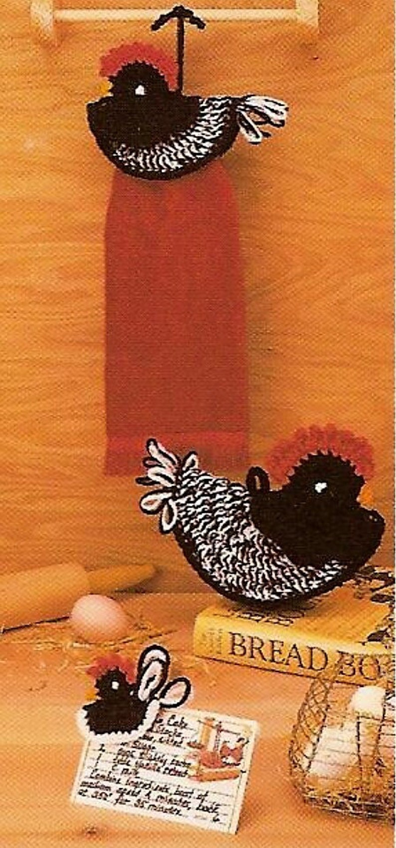 Vintage Crochet Pattern Country Chicken Sheep Lamb Kitchen - Etsy