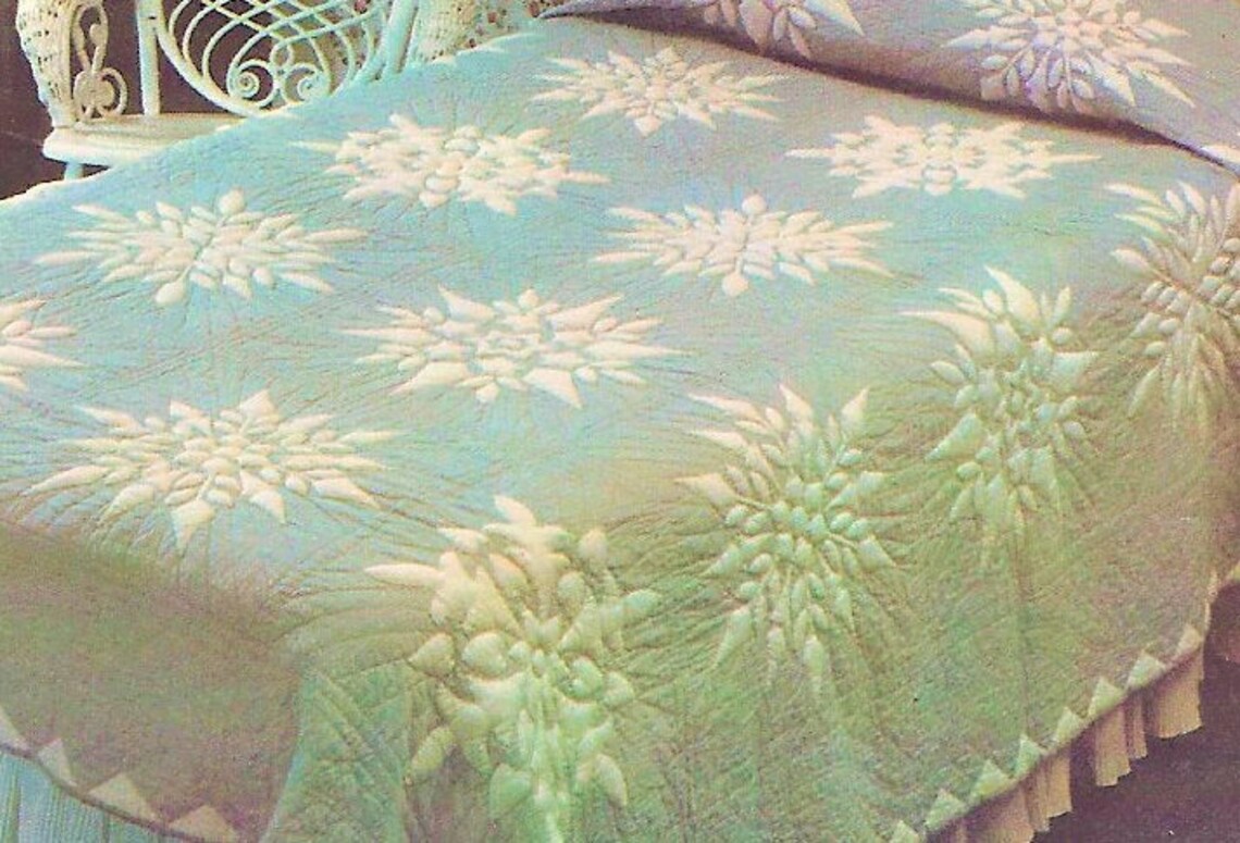 Vintage Sewing Pattern Snowflake Bed Quilt Instant Digital - Etsy
