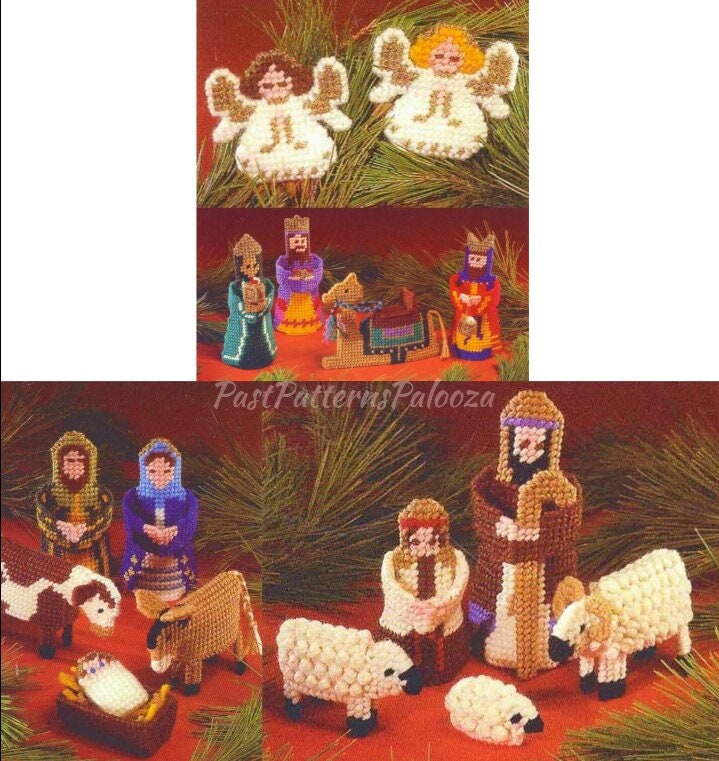 Vintage Plastic Canvas Patterns Christmas Nativity Set Figures - Etsy Canada