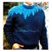 Vintage Knitting Pattern Starry Night Picture Sweater PDF Instant ...