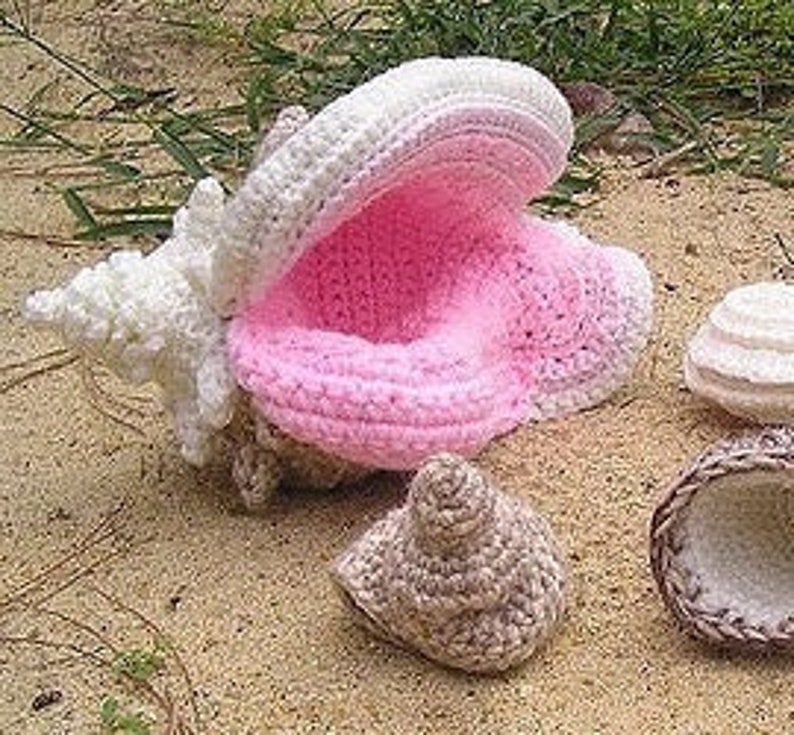Vintage Crochet Pattern 10 Queen Conch Shell PDF Instant - Etsy