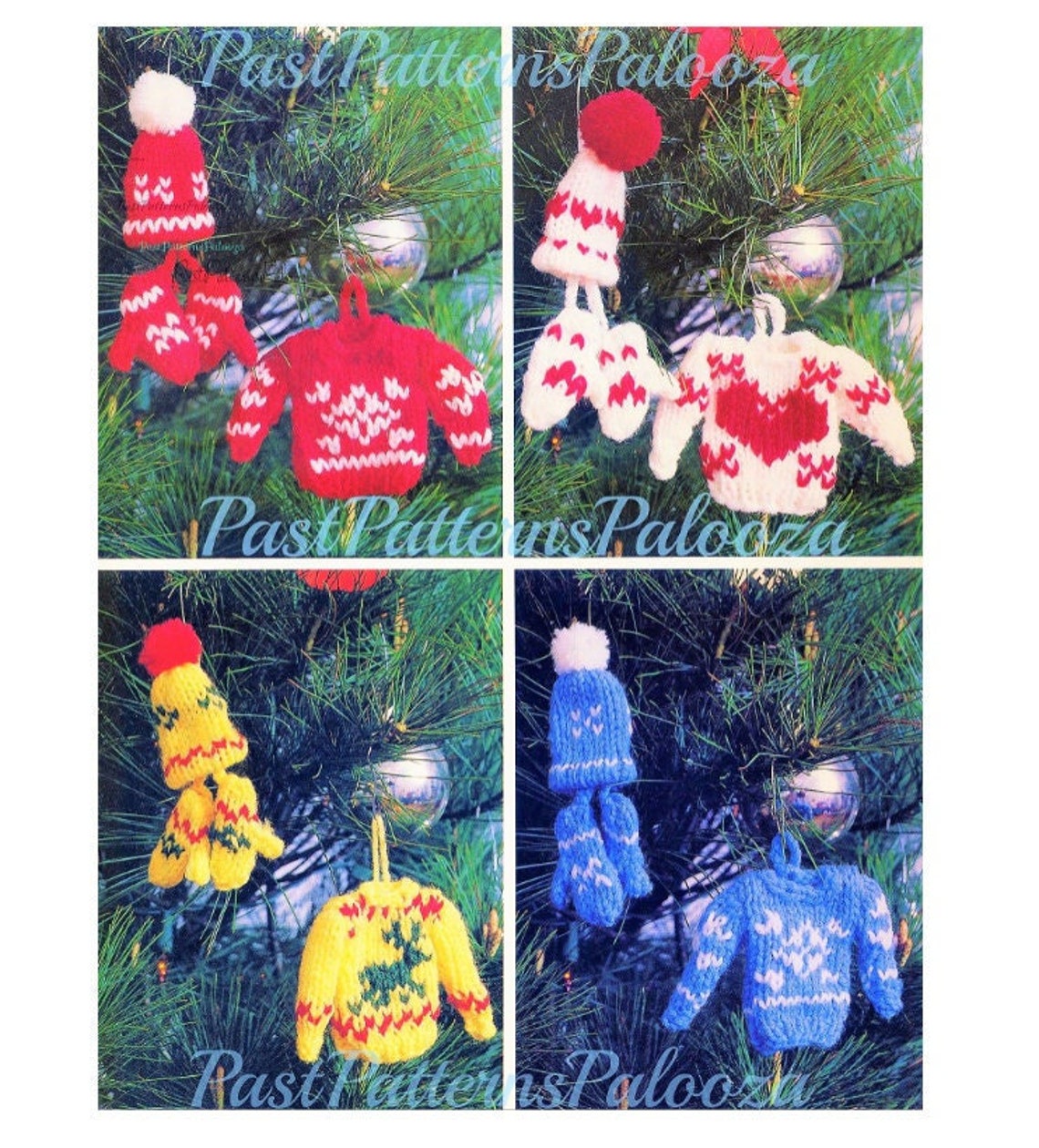Vintage Knitting Pattern Mini Miniature Christmas Sweater Hat - Etsy Canada