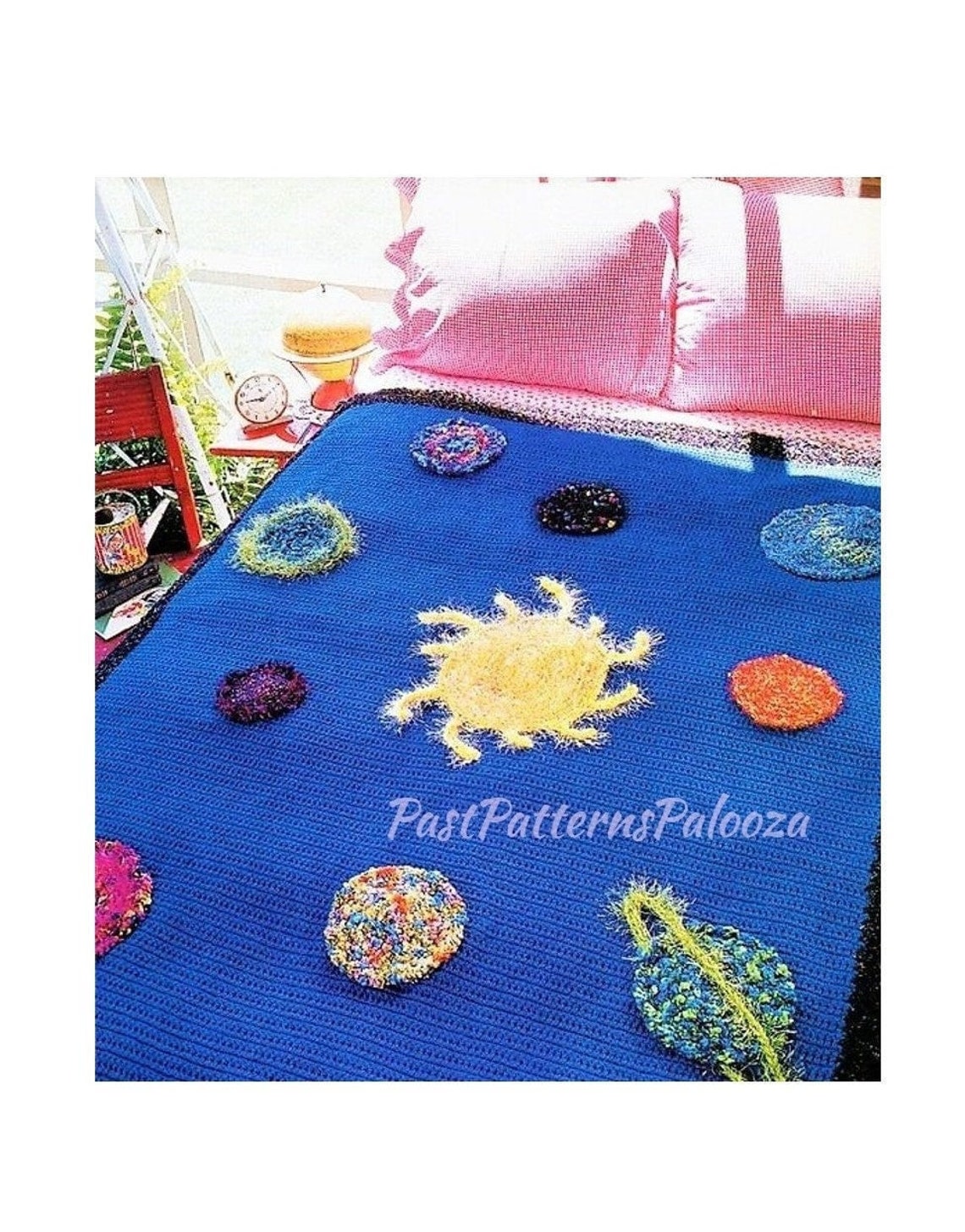 Vintage Crochet Pattern Sci Fi Solar System Planets Afghan PDF Instant ...