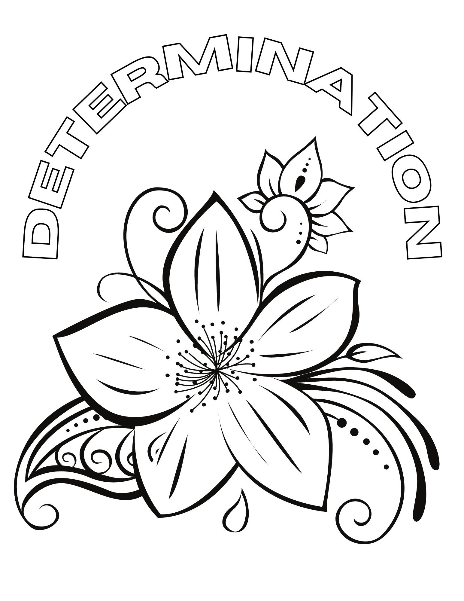 Determination Coloring Pages