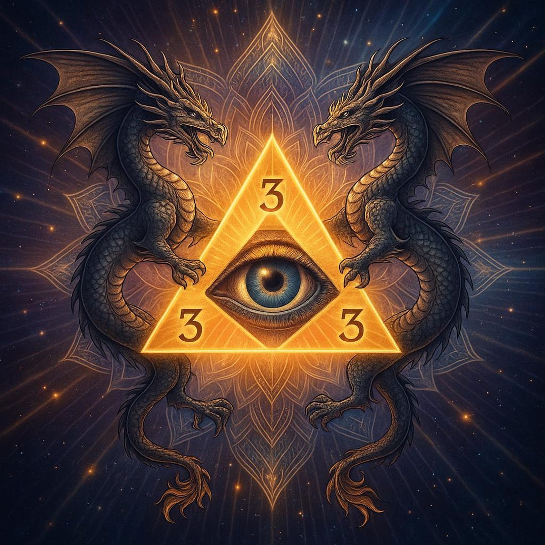 3 Dragon Vision Pack | Twin Flame | Twin Dragons & All-seeing Eye | 444 ...