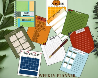 Clean and Simple Weekly Planner Template - Etsy