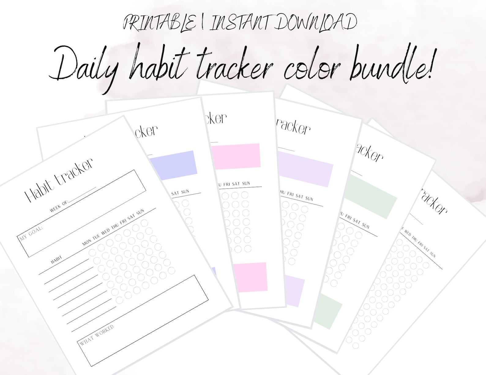 Healthy Habit Tracker Printable | Track Your Habits | Habit Tracker ...