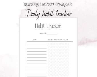 Healthy Habit Tracker Printable | Track Your Habits | Habit Tracker ...