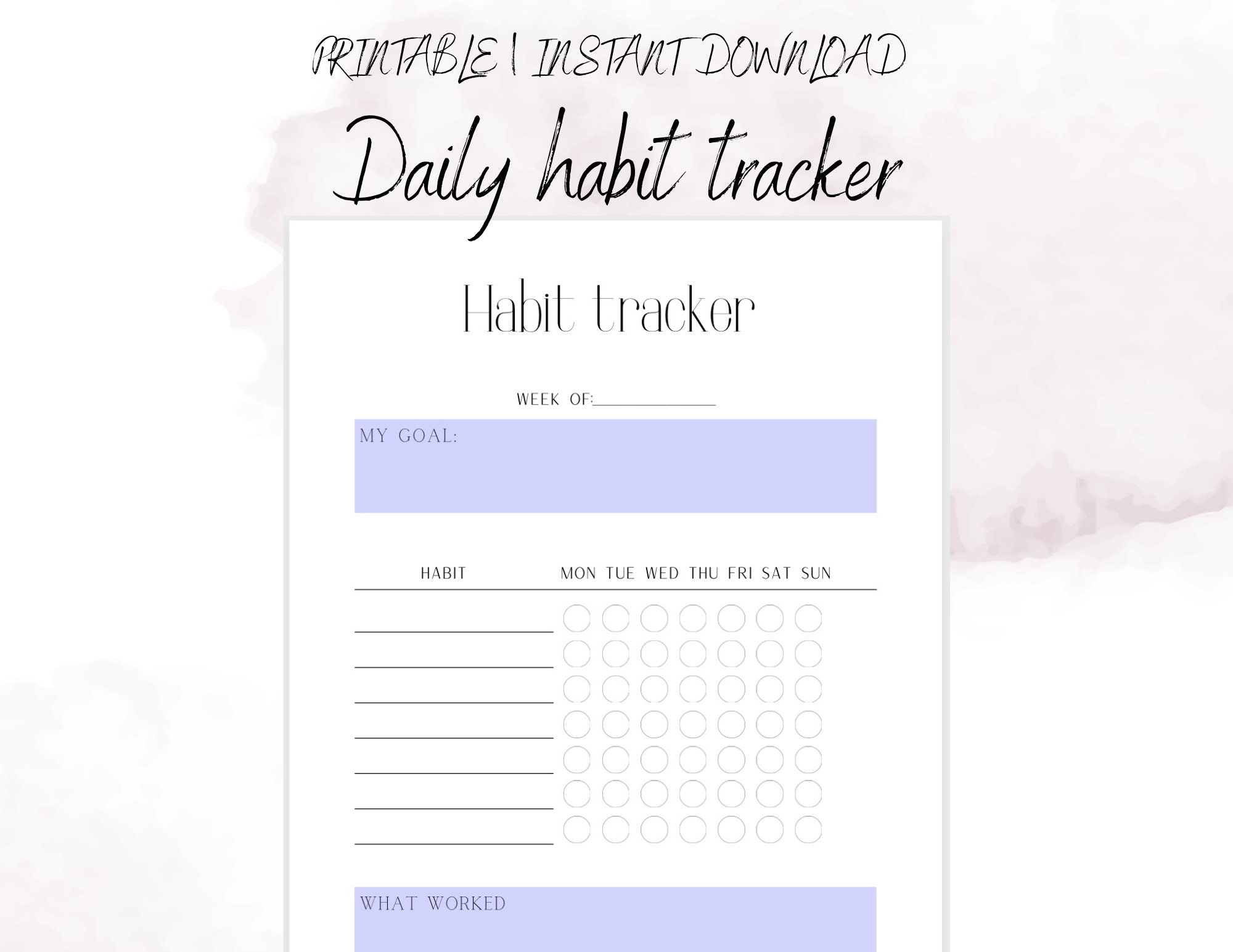 Healthy Habit Tracker Printable | Track Your Habits | Habit Tracker ...