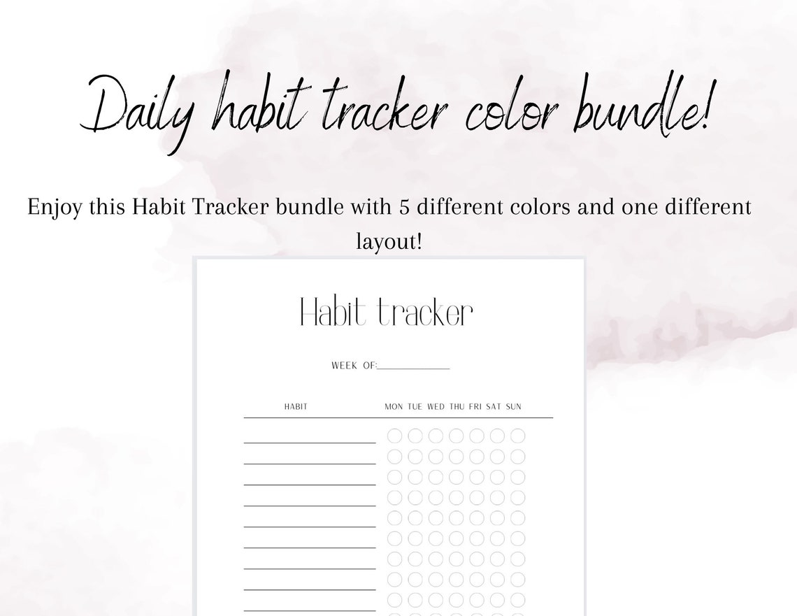 Healthy Habit Tracker Printable | Track Your Habits | Habit Tracker ...