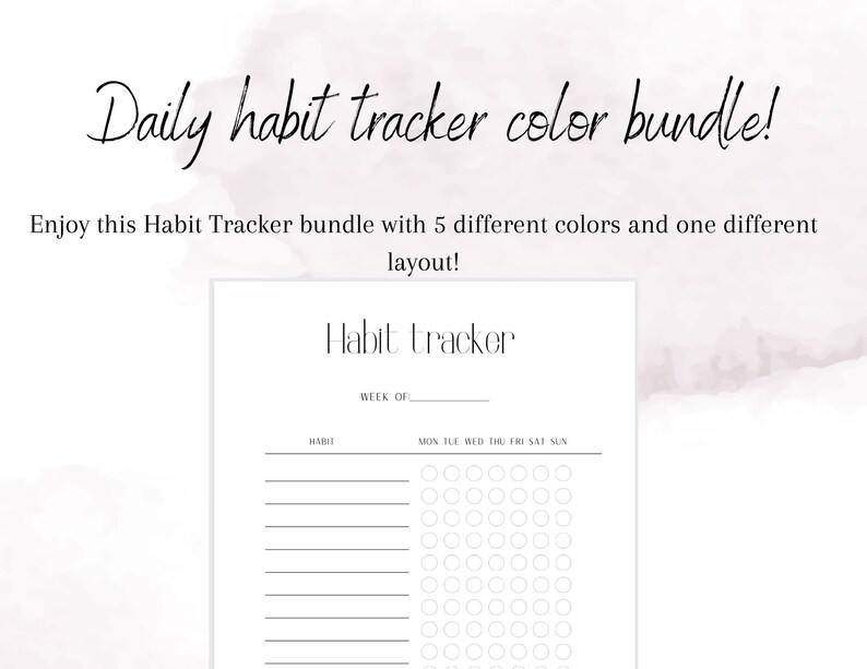 Healthy Habit Tracker Printable | Track Your Habits | Habit Tracker ...