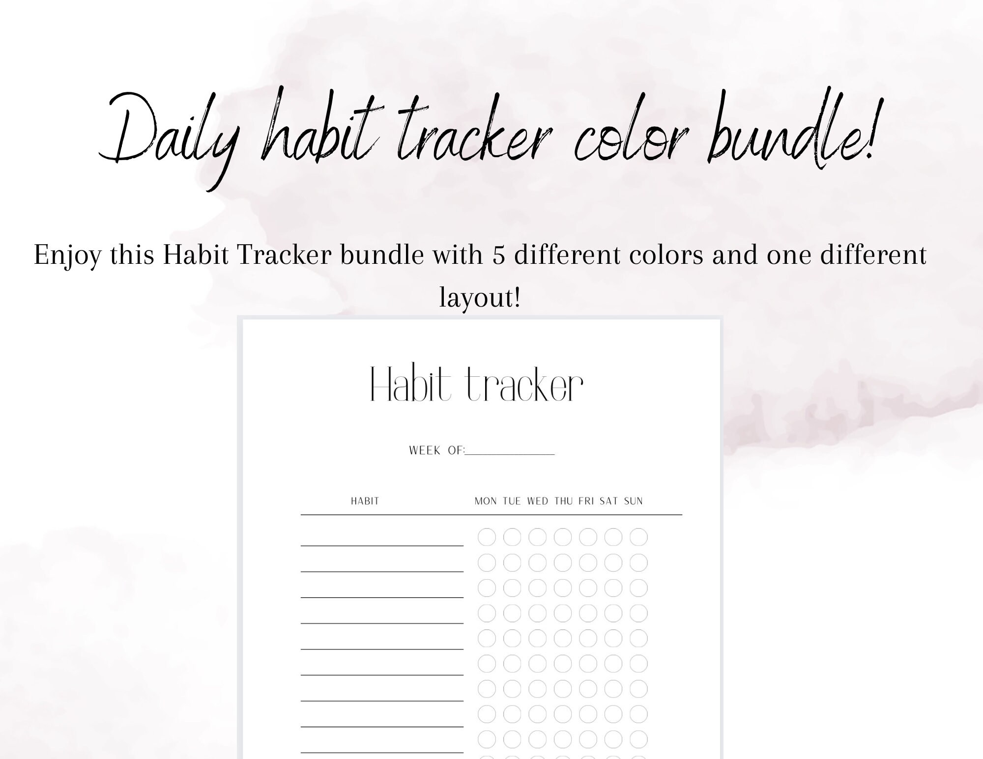 Healthy Habit Tracker Printable | Track Your Habits | Habit Tracker ...