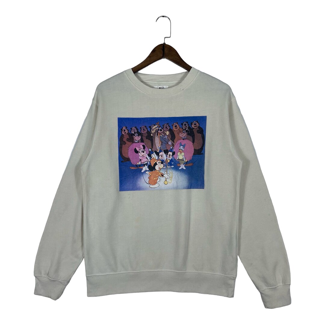 Vintage Wego Disney Mickey Mouse Sweatshirt Crewneck Beige Pullover ...