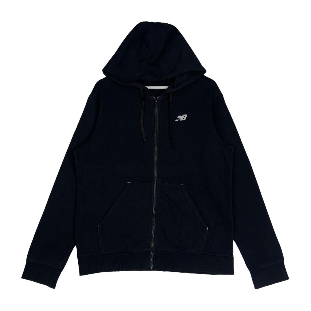 Vintage New Balance Full Zip Back Hit Hoodie Sweater Black Pullover ...