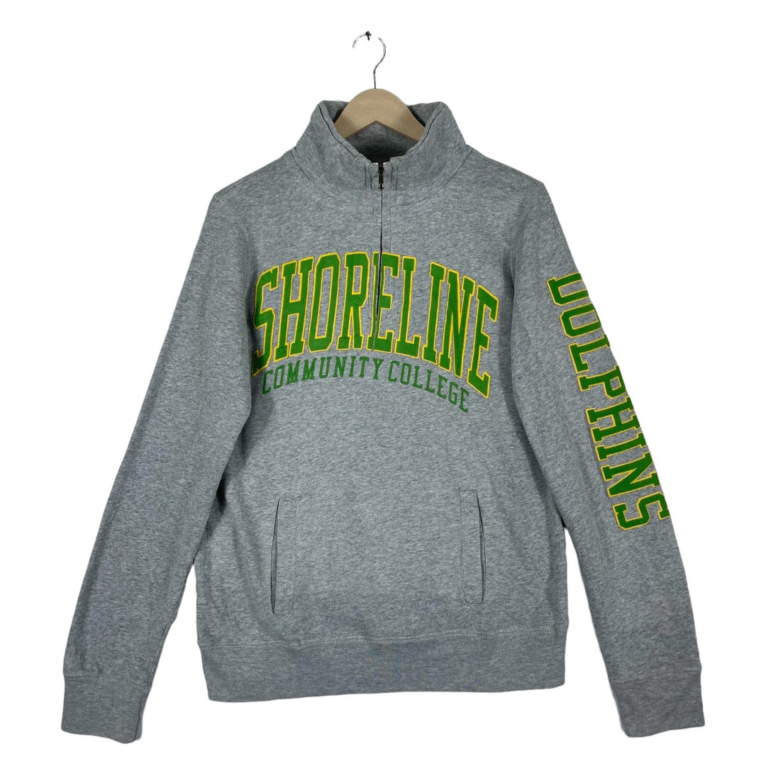 Vintage Shoreline Community College Sweatshirt Crewneck Grey Pullover ...