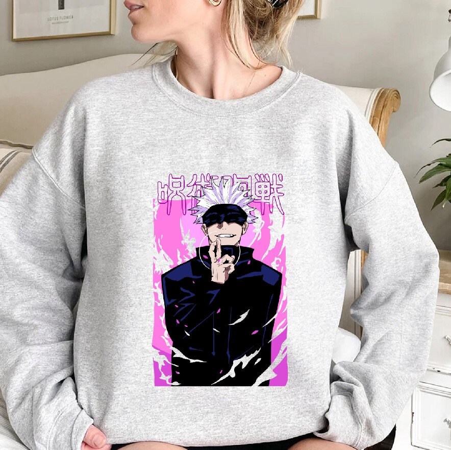 Gojo Satoru JJK Anime Sweater Vintage Anime Gift Anime Lover - Etsy