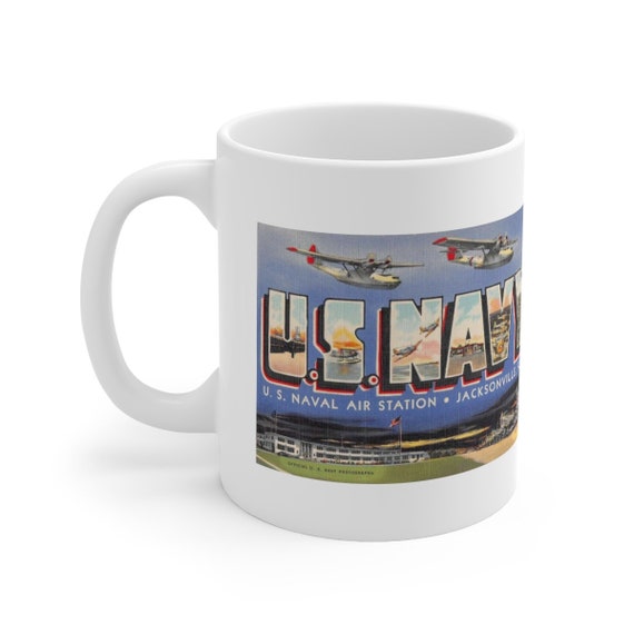 US Navy Mug Naval Air Station 11oz Postcard Mug Coffee Cup - Etsy