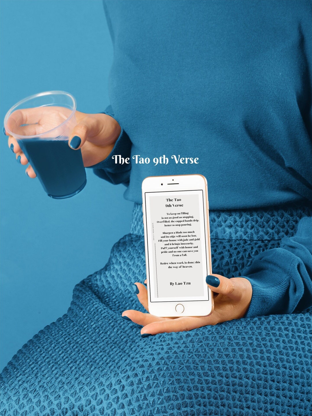 The Tao Te Ching by Lao Tzu, 9th Verse, Phone Wallpaper, Home Decor ...