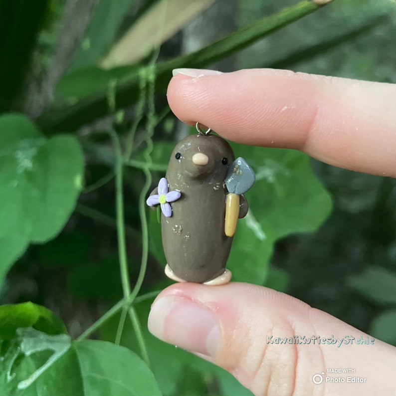 Garden Mole Polymer Clay Kawaii Charm Cute Keychain Accessory - Etsy