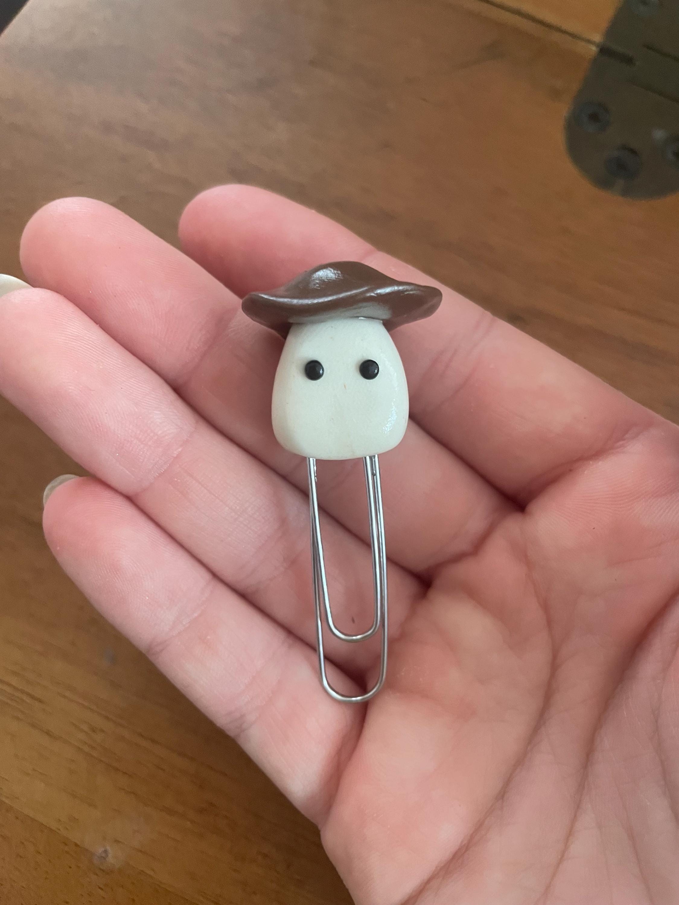 Polymer Clay Mushroom Bookmark | Cute Paperclip Bookmark | Kawaii Clay ...
