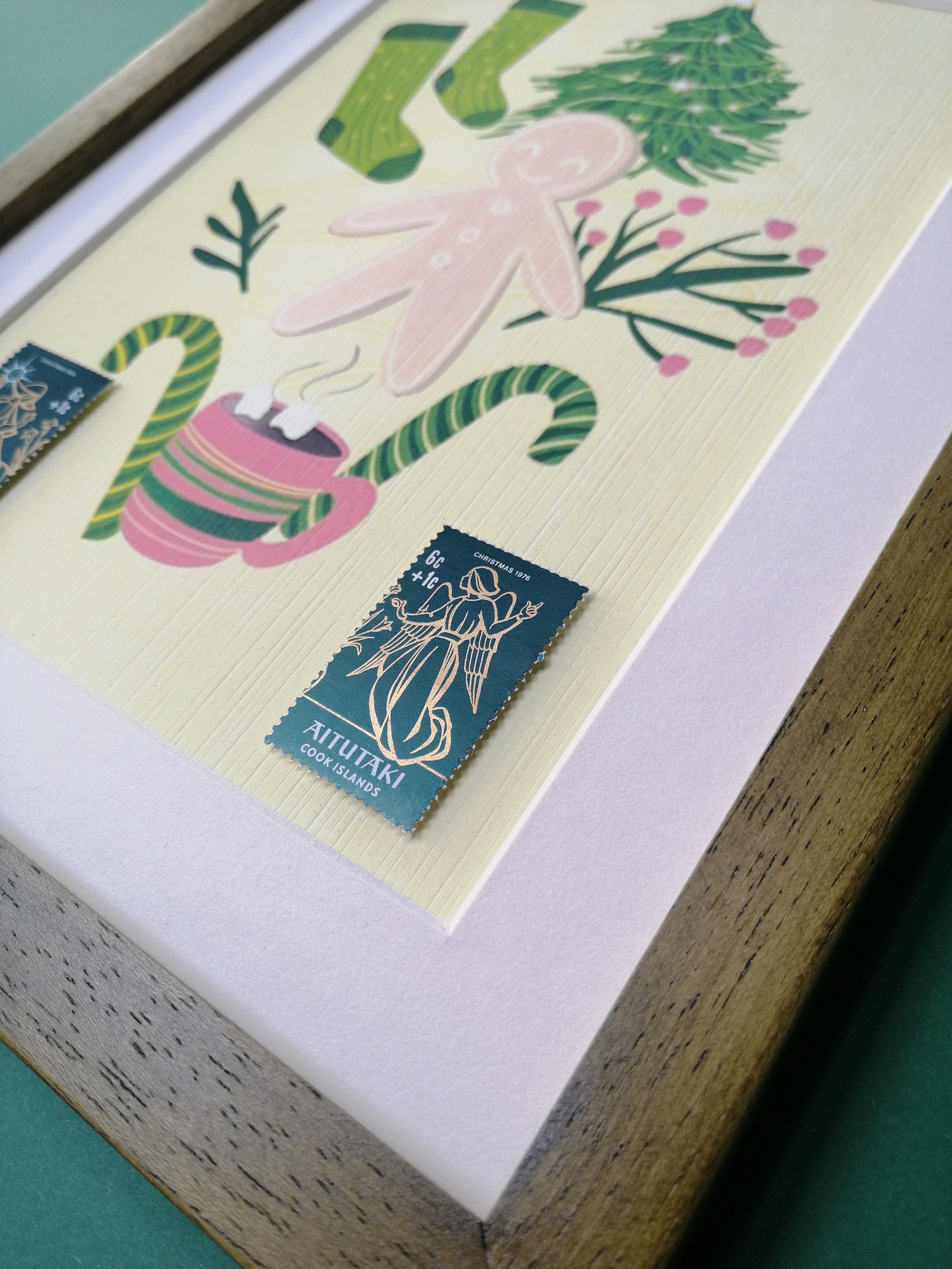 CHRISTMAS Postage Stamp Art Framework - Etsy