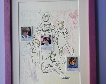 Princess Diana Art Framed - Etsy