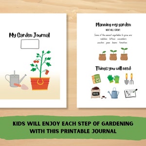 Kids Gardening Journal; an Outdoor Summer PRINTABLE Activity That is ...