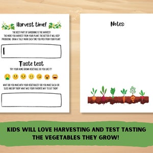Kids Gardening Journal; an Outdoor Summer PRINTABLE Activity That is ...