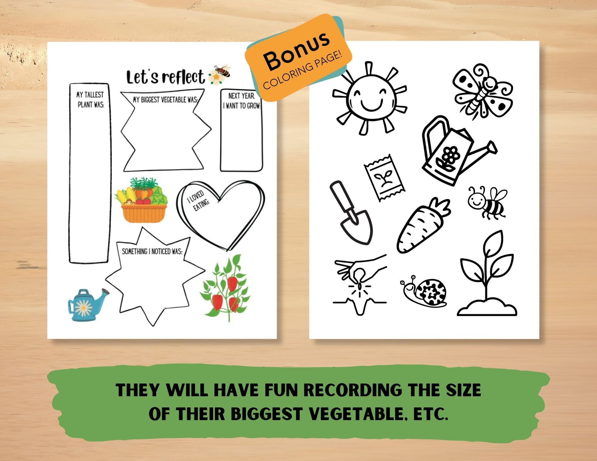 Kids Gardening Journal; an Outdoor Summer PRINTABLE Activity That is ...