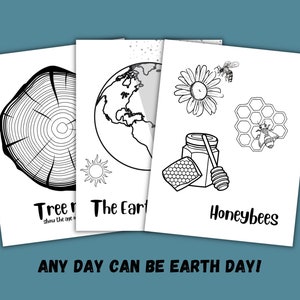 20 Nature Coloring Pages for Kids, Nature Art, Science Education, Earth ...