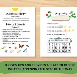 Kids Gardening Journal; an Outdoor Summer PRINTABLE Activity That is ...