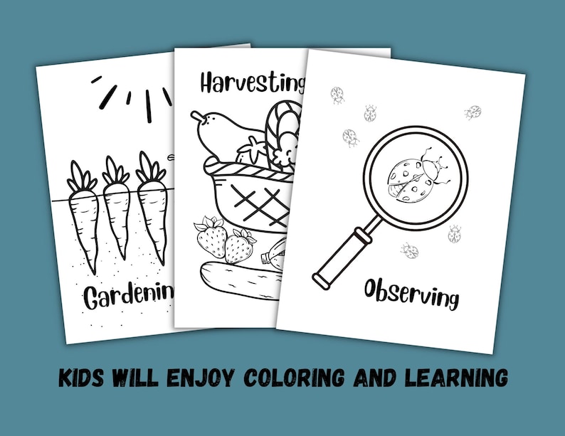 20 Nature Coloring Pages for Kids, Nature Art, Science Education, Earth ...