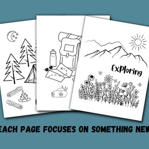 20 Nature Coloring Pages for Kids, Nature Art, Science Education, Earth ...