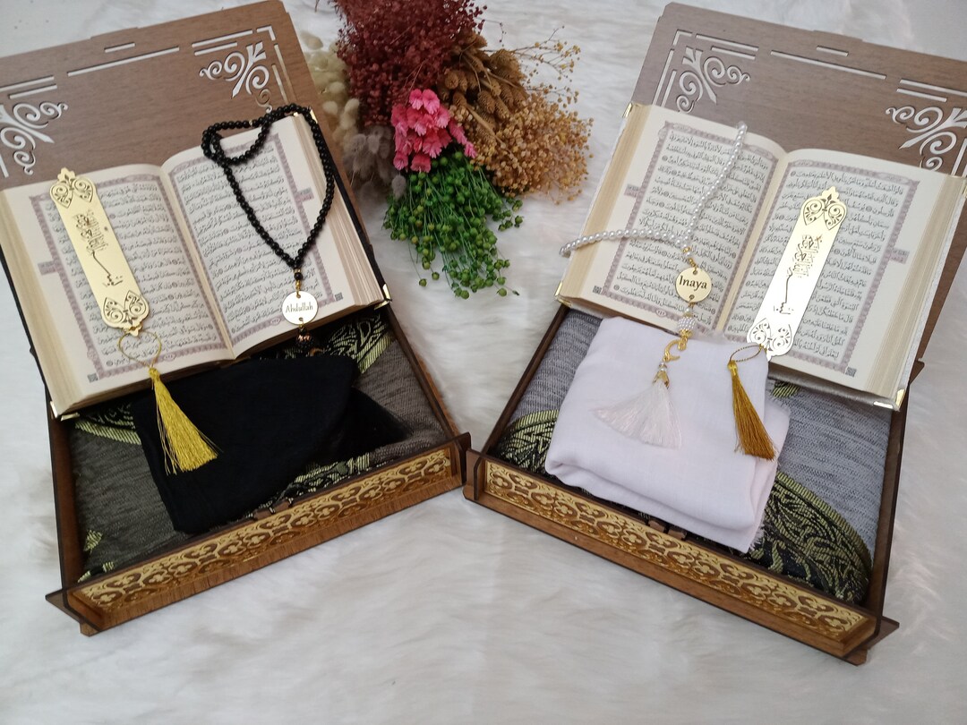 Luxury Ramadan Gift Set, Ayatul Kursi Magnet, Quran Bookmark, Islamic ...