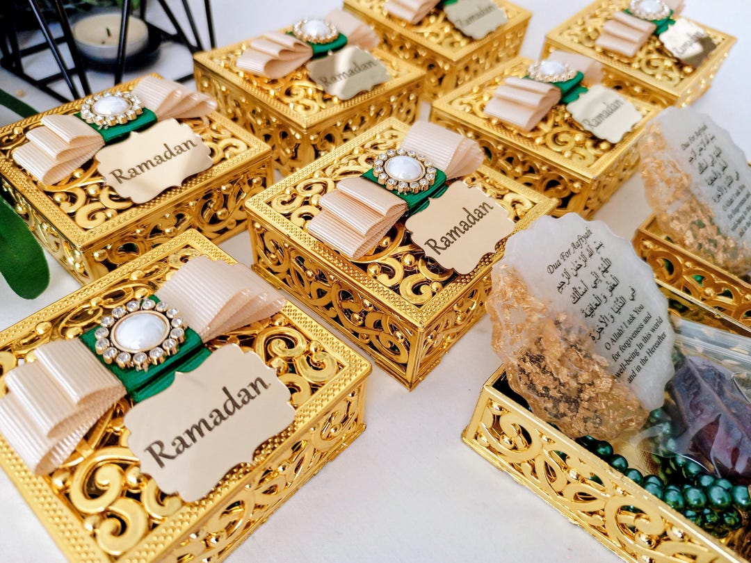 Ramadan Gift Set | Pearl Tasbeeh Decorated Box Gift Set | Eid Favor ...