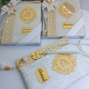 Personalized Velvet Dua Book Tasbeeh Pouch With Decorated Box Muslim ...