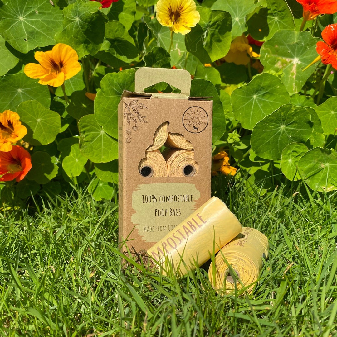 100% Compostable Corn Starch Poop Bags: 8 Rolls - 120 Bags - Etsy