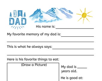 Dad Fill in Sheet - Etsy