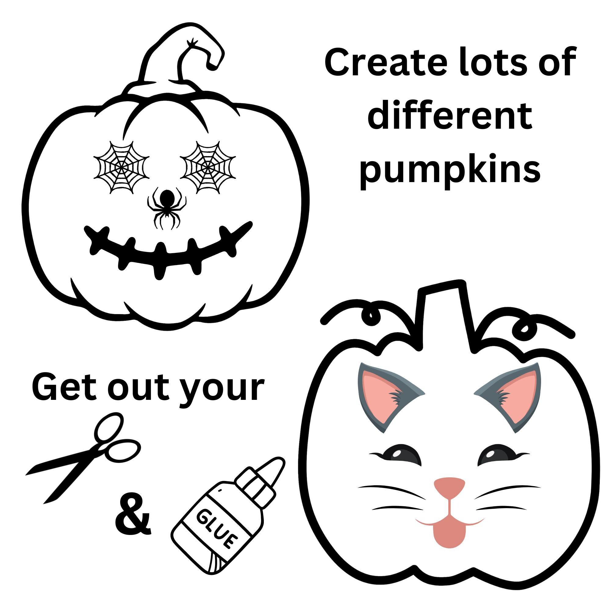 Pumpkin Faces Activity Sheets, Teacher Supplies, Printable, PDF ...