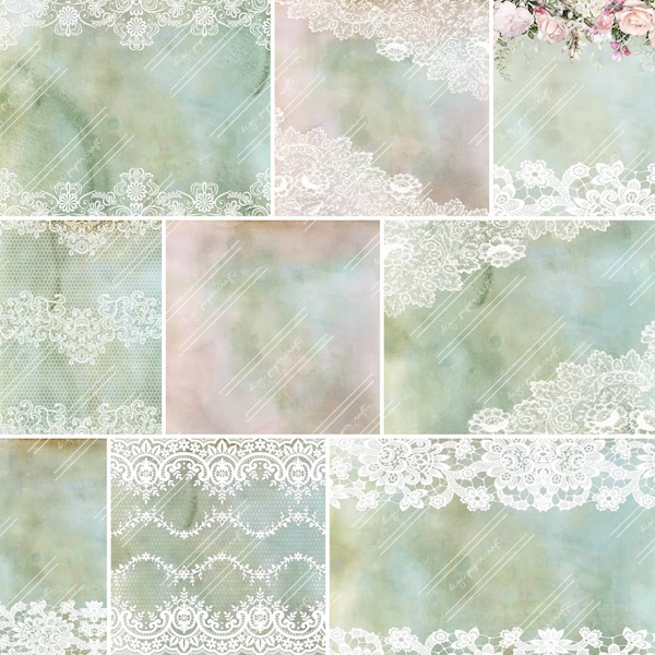 Lace Digital Paper - Etsy